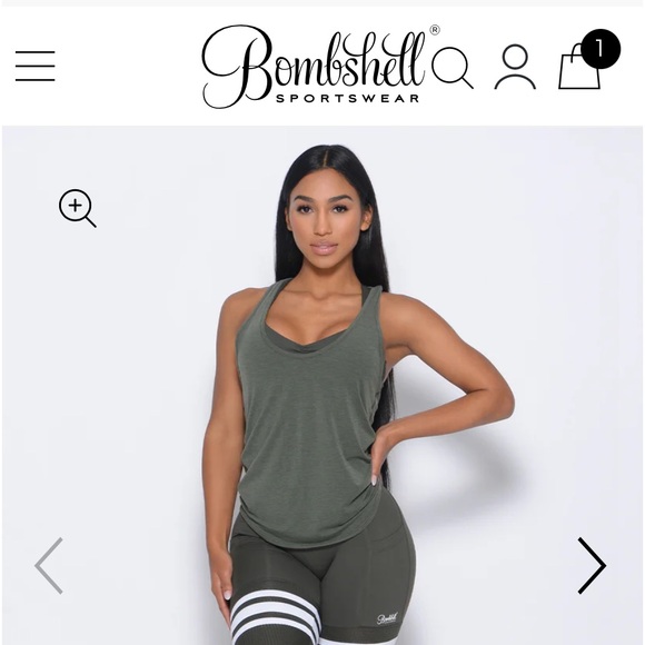 Bombshell Sportswear | Tops | Bombshell New Wo Tags Racer Back Tank ...